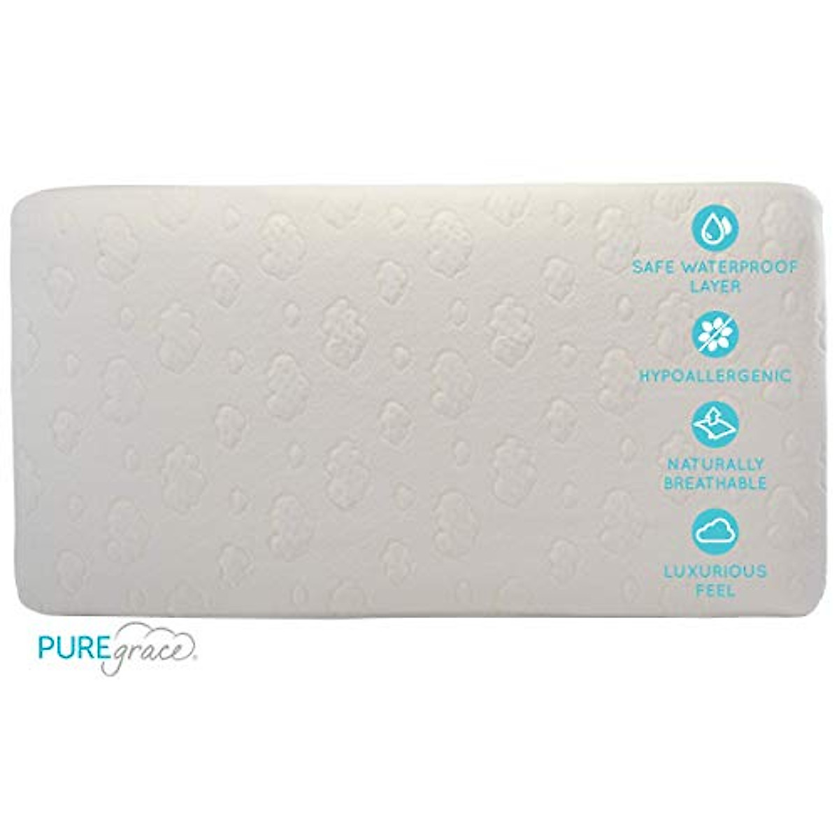 PUREgrace Crib Mattress Protector, Breathable Tencel Cover, Sensitive Skin Friendly Waterproof Pad
