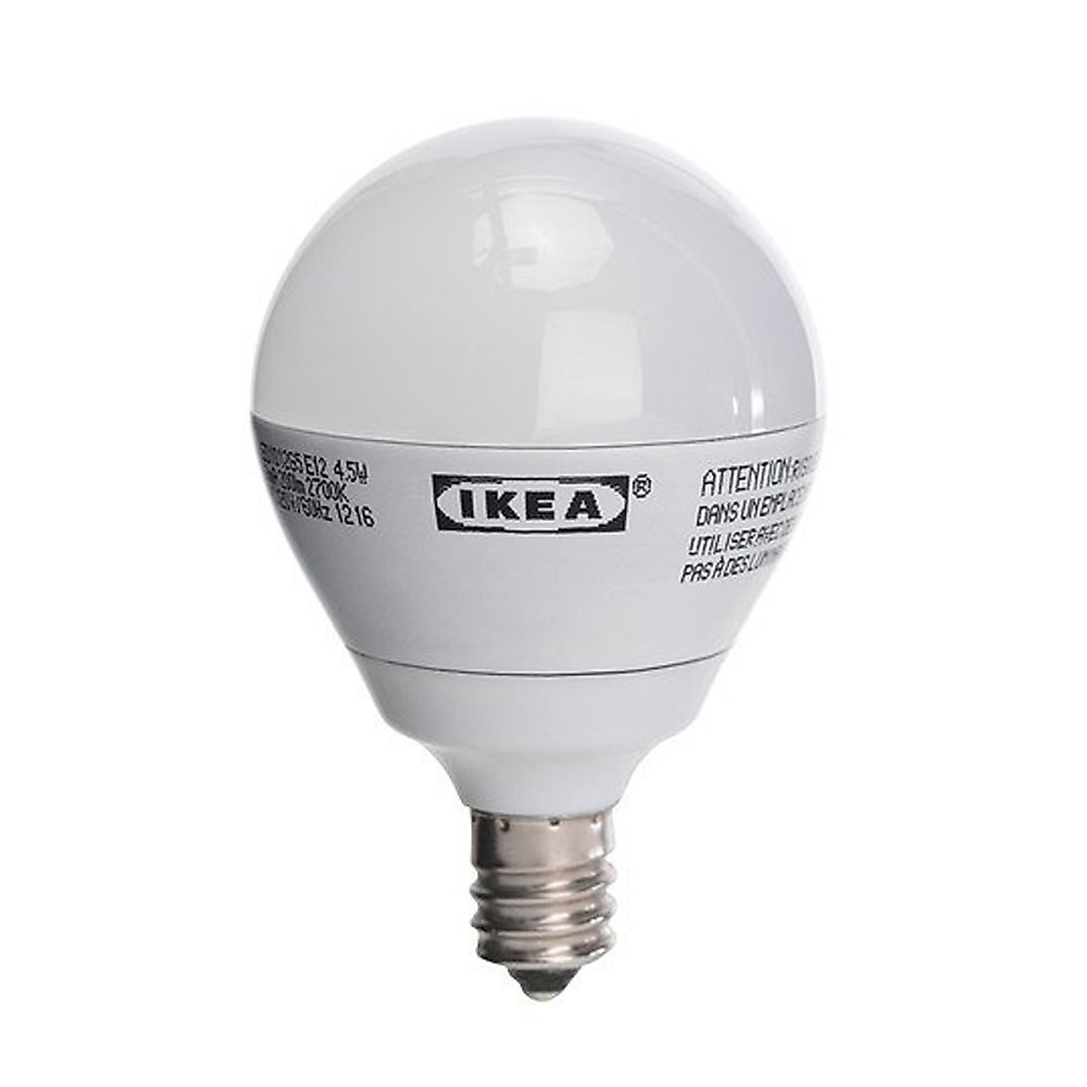 IKEA H&PC-58349 Ikea Ledare E12 200 Lumen, 3.0 Watts, Small LED Light Bulb, Opaque