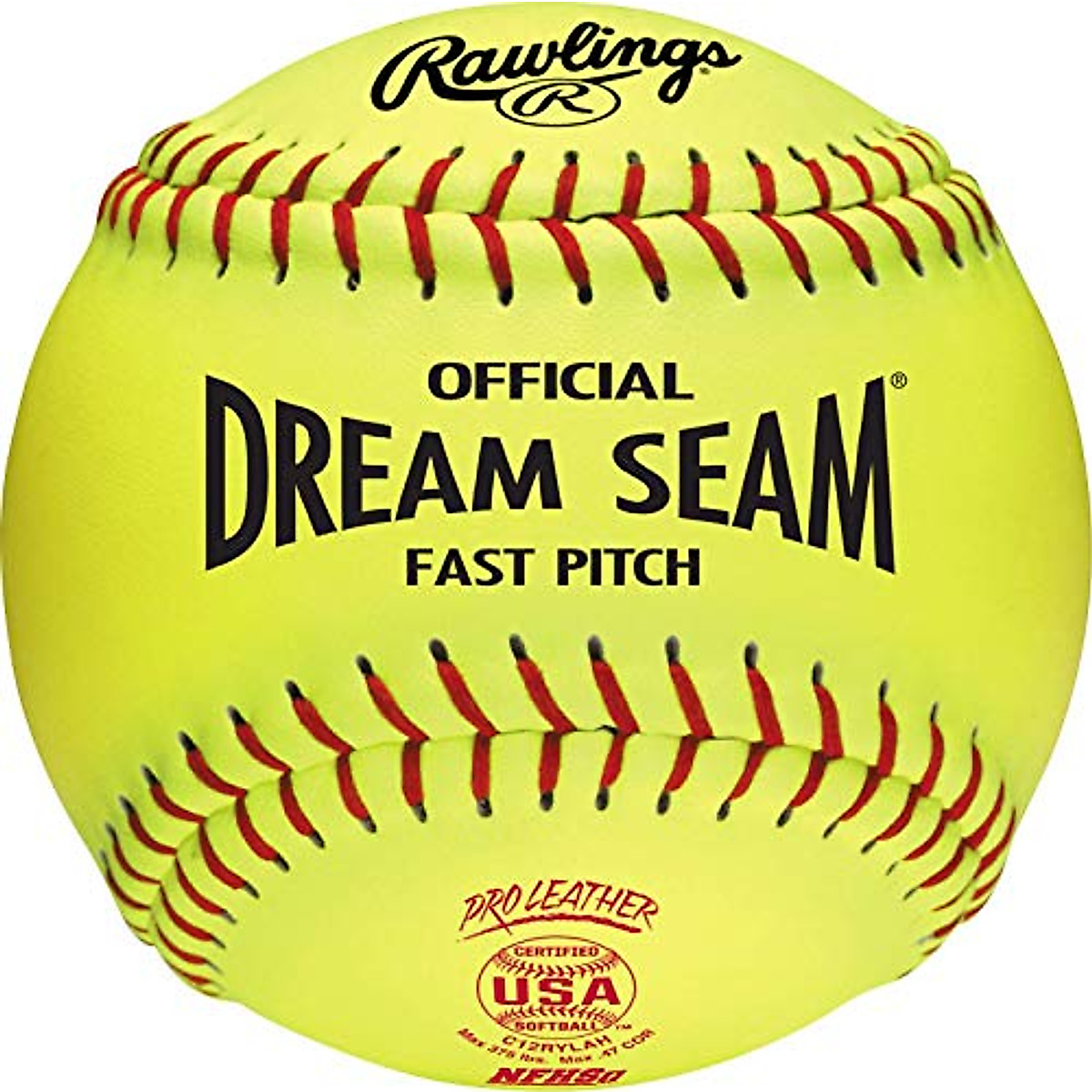 Rawlings | Official DREAM SEAM Fastpitch Softballs | 12" USA / ASA NFHS | C12RYLAH | 12 Count