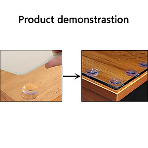 AQUANEAT 20 Pack 0.8/1.2 Inch Double Sided Suction Cups for Glass Table Top Home Organization (0.8 inch)