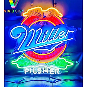 Prouten 20inx16in Miller Pilsner Eagle Neon Sign Neon Light with HD Vivid Printing Tech