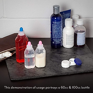 Reusable Liquid Container (30cc) - Squeezable Travel Bottle BPA-Free With Twist Cap - 10 Bottle Pack