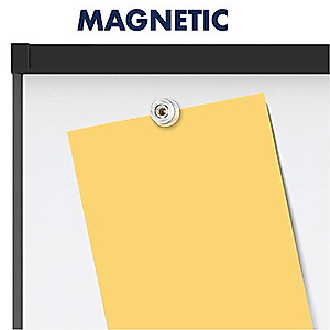 Quartet Easel, Magnetic Whiteboard, 2' x 3', Adjustable, Mobile, Flipchart Holder, Prestige 2, Black Frame (ECM32P2)