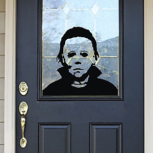 FlyWallD Halloween Holiday Decals Michael Myers Horror Living Room Sticker Funny Door Window Mirror Vinyl Art Decor