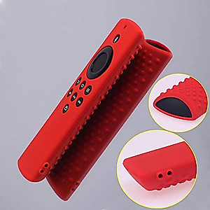 CUCUDAI Silicone Case Forr Amazon Fire TV Stick Lite Remote Control Shockproof Anti-Slip Replacement Protective Cover Case-Pink