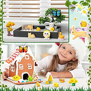 Soaoo 44 Pcs Mini Resin Figures Set Miniatures Figures Tiny Decor for Garden Fairy Accessories for Bonsai Terrarium Party Decoration(Ghost)