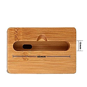 Ipetboom Tablet Holder 1Pc Wooden Phone Stand, Desktop Phone Holder Cell Phone Stand Bamboo Phone Stand Phone Amplifier Cell Phone Speaker Amplifier for Cellphone, 10x6x3cm Picture Stand