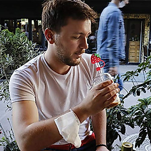 BESTOYARD 2pcs Silicone Straws Tips Covers Strawberry Shaped Straw Plug Compatible with Stanley Straw Drinking Beverages Accessories