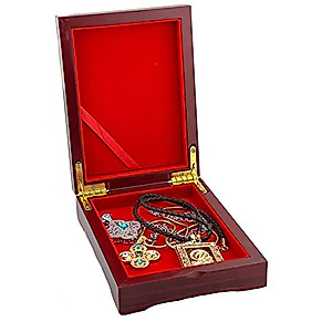 Holy Trinity Icon Box, Old Testament Trinity Three Angels Box For Rosary, Prayer Beads, Jewelry 5 Inch, Religious Gifts For Woman Man