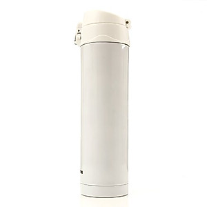 Insulated Stainless Steel Vacuum Flask Travel Mug, Leak Proof Beverage 16 Oz Thermos Bottle, White