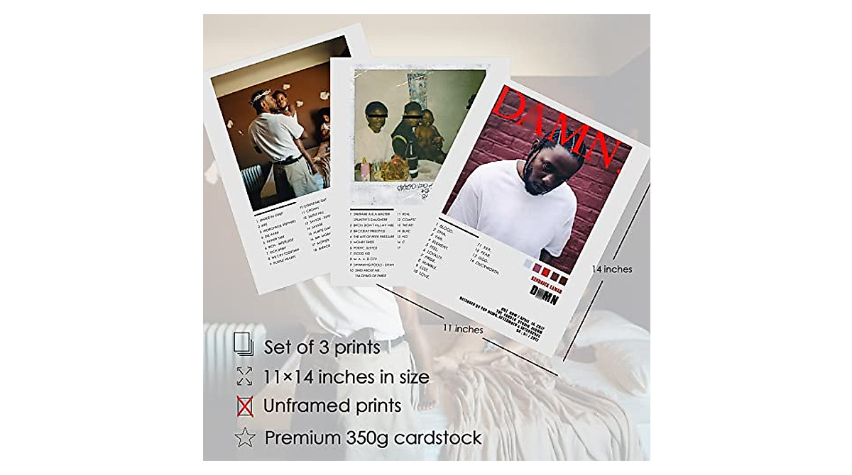 Kendrick Wall Art 11x14 Inches | Album Cover Posters for Room Decor