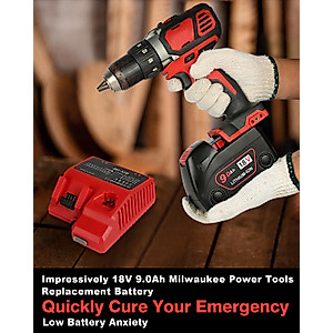 Aoasur 9.0Ah Replacement for Milwaukee 18v Battery (2-Pack)