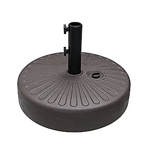 ABCCANOPY Patio Umbrella Base, 48.5lbs Capacity Fillable Market Patio Outdoor Heavy Duty Umbrella Stand(Brown)