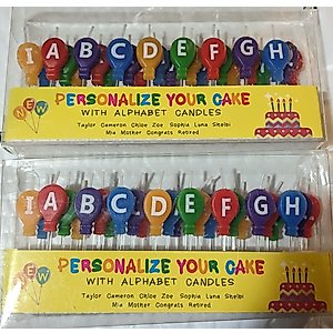 Personlaize with Unique Balloon Birthday Candles with Letters for Custom and personalizing | Spell The Guest of Honors Name | Use The Bundle Pack for Multiple Letters