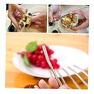 BESTonZON 2pcs Cocktail Tools Wine Opener Set Stainless Steel Lug Nuts Sporks Stainless Steel Seafood Shell Crab Set Sheller Fork Clip 8g Silver Peeled Crayfish Stainless Steel Forks