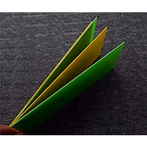 GROWRS 3 pieces of G10 steel paper knife handle patch material knife handle gasket yellow steel paper