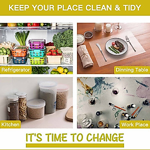 Multifunctional Shelve Liner Easy Cleaning Non-Slip Oil-Proof Cabinet Fridge Liner and Mat for Bar Kitchen Table 1 Roll 12 Inches x 10 FT(Polka Dot)