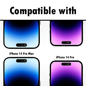 Camera Cover Protector, Camera Lens Cover Compatible with iPhone 14Pro/14Pro Max,Camera Lens Protector Protect Privacy and Security(2PCS,Black)