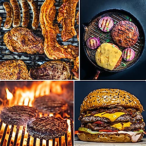 NA Burger Press, Stainless Steel Hamburger Press 5.5 inch Round Burger Smasher Grill Press, Professional Griddle Accessories Kit for Flat Top Grill, Hamburger Patty Maker and Squeeze Grease