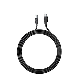 6Ft Long USB-Printer-Cable 2.0 for HP OfficeJet Laserjet Envy; Canon Pixma; Epson Workforce Stylus Expression Home; Brother; Silhouette Cameo; Dell Scanner Fax High Speed Cord 2.0