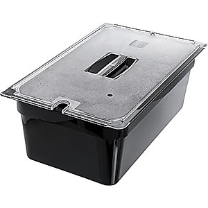 Carlisle FoodService Products 10211U07 StorPlus Full Size Polycarbonate Universal Handled Notched Food Pan Lid, Clear