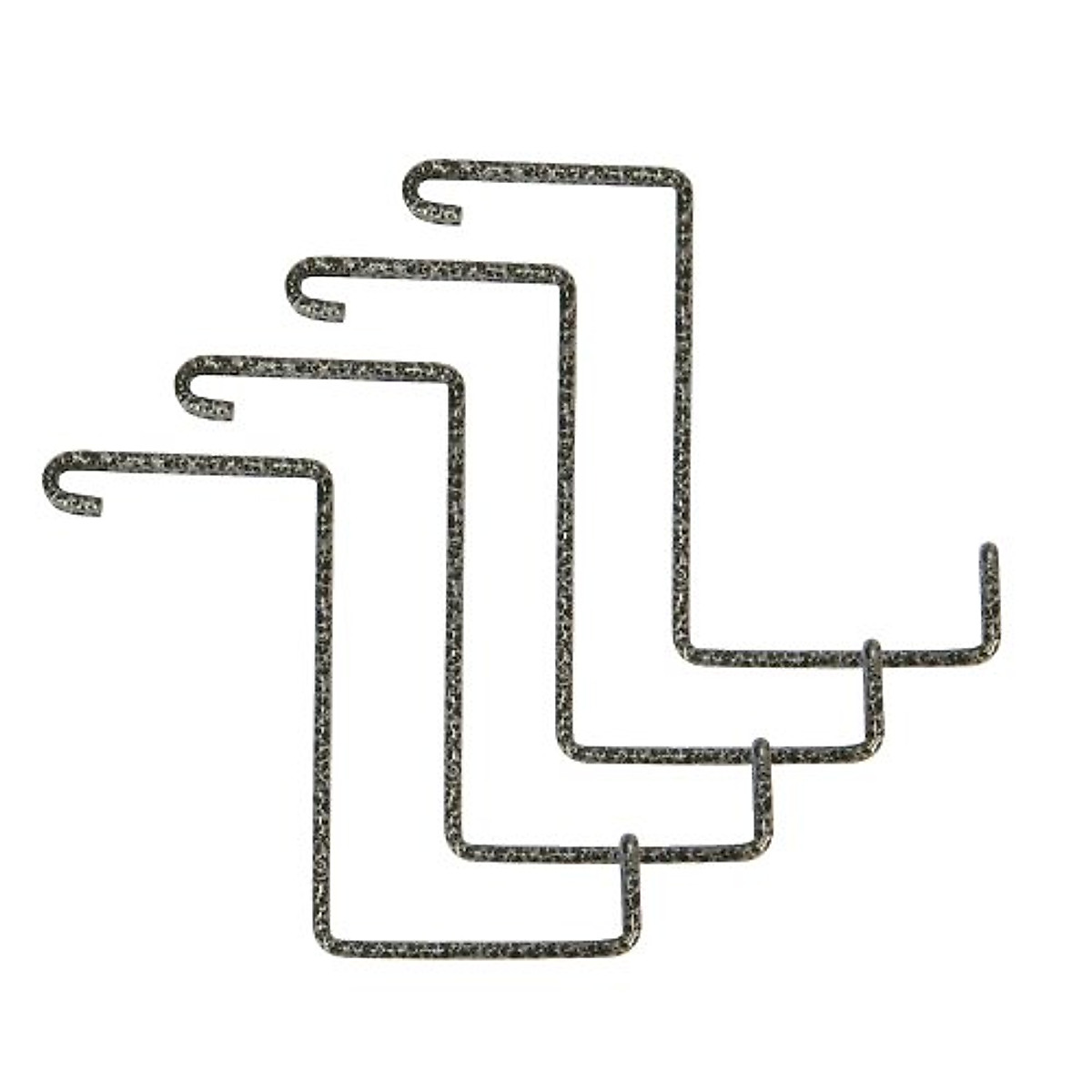 HyLoft 00625 45-Inch by 45-Inch Overhead Storage System, Ceiling Mount Garage Organization Rack, Hammertone & 00682 Add-On Storage Hook Accessory for Model 625 and 651, Hammertone, 4-Pack