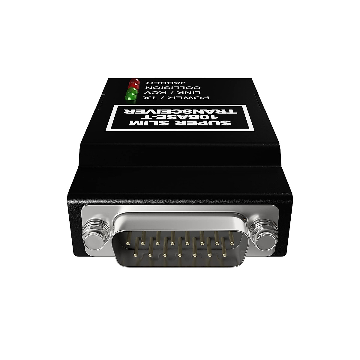 10Base-T RJ45 to 10Base-5 DB15M AUI Type Media Converter | Thick Ethernet Adapter to 10BT UTP RJ-45 Transceiver