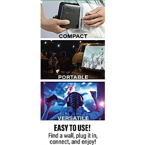 Gabba Goods WiFi Smart Projector Supports Up To 1080P Cast With WiFi Or HDMI Gift for Kids, Phone Projector for Home Theater, Movie, Cartoon, Compatible with PC/Tablet/Fire Stick/iOS and Android Phone