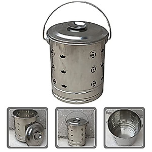 LIFKOME Outdoor Compost Bin Burn Incinerator Cage Garden Incinerator Bin Burning Leaves Stainless Steel Burn Incinerator Bin for Garden Leaf Trash Wood Backyard Bonfire Burn Cage