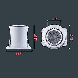 Portable Compact Spin Dryer Mini Non-Electric Manual Laundry Drying Machine Hand Powered for Camping Apartments Clothes
