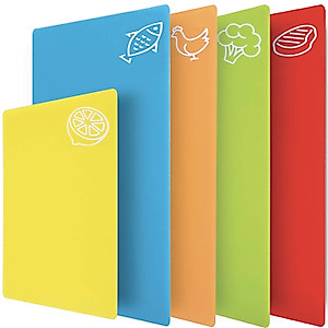 Gorilla Grip Drawer Liner and Flexible Cutting Board Set of 5, Drawer Liner Size 17.5x20 in Beige, 2 Item Bundle