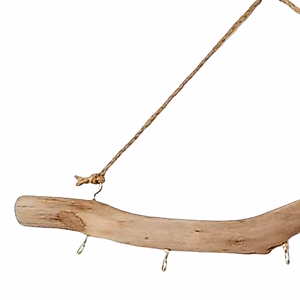 Gralara Wooden Hook Wall Mounted Driftwood Hook with Hooks Branch Hanger Rack for Small Item Key
