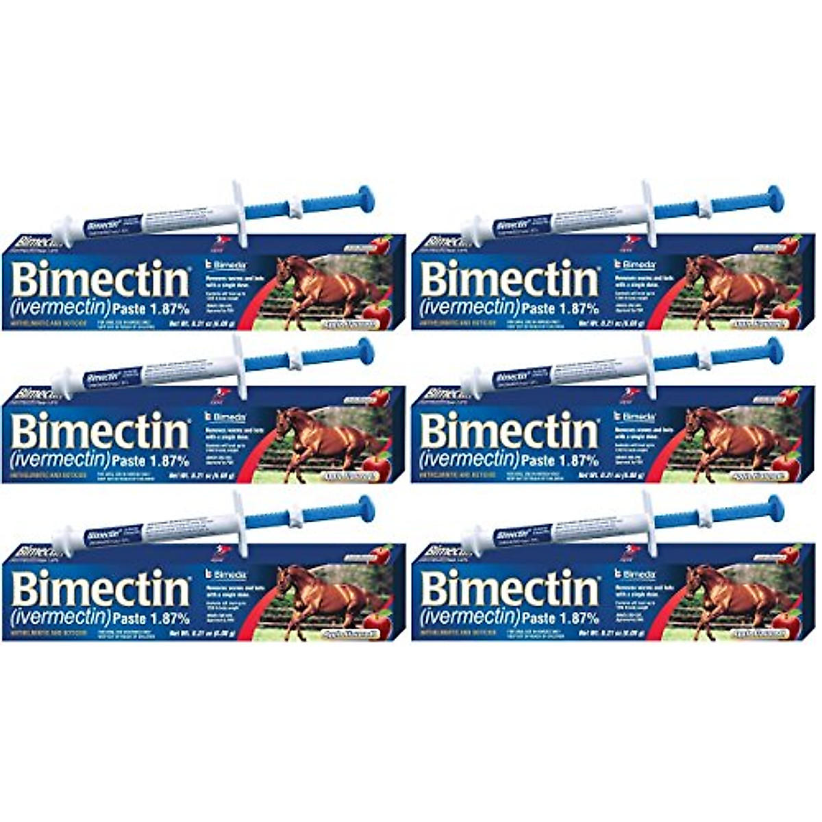 Bimectin Ivermectin Paste Horse Wormer (1.87 Ivermectin) - 6 DOSES, Model: , Home & Outdoor Store
