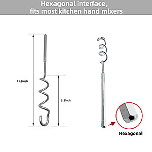 2 Pcs Peanut Butter Stirrer，1 Pcs Peanut Butter Stirrer Tool for Most Powered Hand Mixers and Drills，1 Pcs Peanut Butter Mixer for Manual，Stirrer Tool for Peanut Butter and Nut