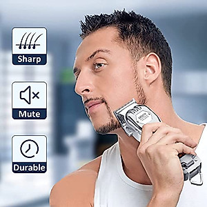 Ukeety Hair Clippers for Men,Professional Hair Cutting Kit Cordless Close Trimmer with LED Display Beard Trimmer Barbers Men Women Kids Clipper Set Full Metal Rechargeable Grooming Kit