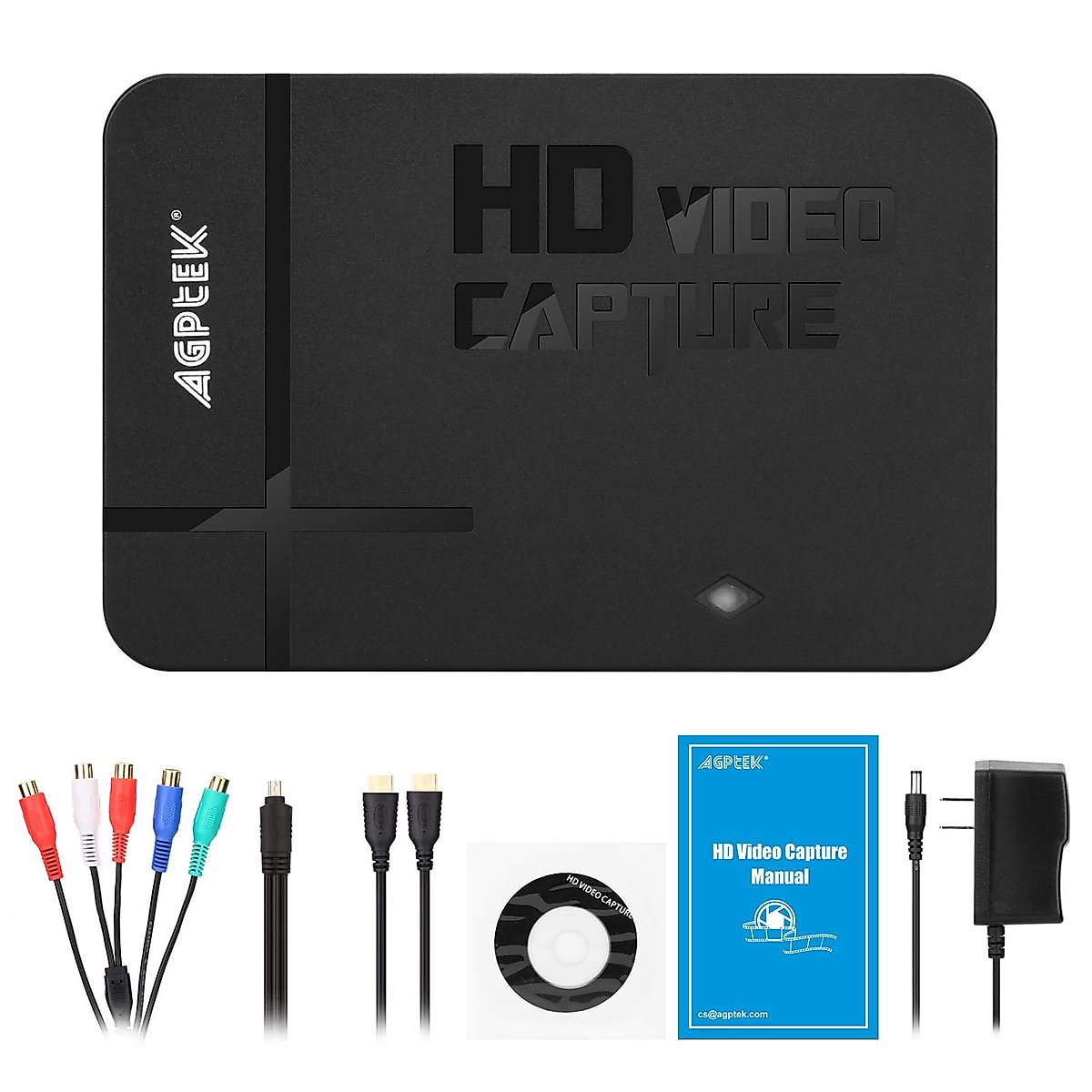 AGPTEK HD Game Capture Video Capture 1080P HDMI/AV Recorder Xbox 360&One/ PS3 PS4,Support Mic in with Both HDMI and AV Input