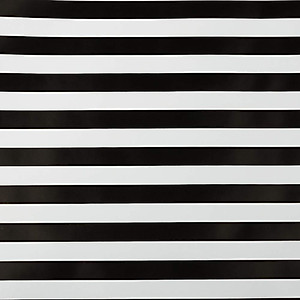 JAM Paper Gift Wrap - Striped Wrapping Paper - 25 Sq Ft (30 in x 10 Ft) - Black & White Stripes - Roll Sold Individually