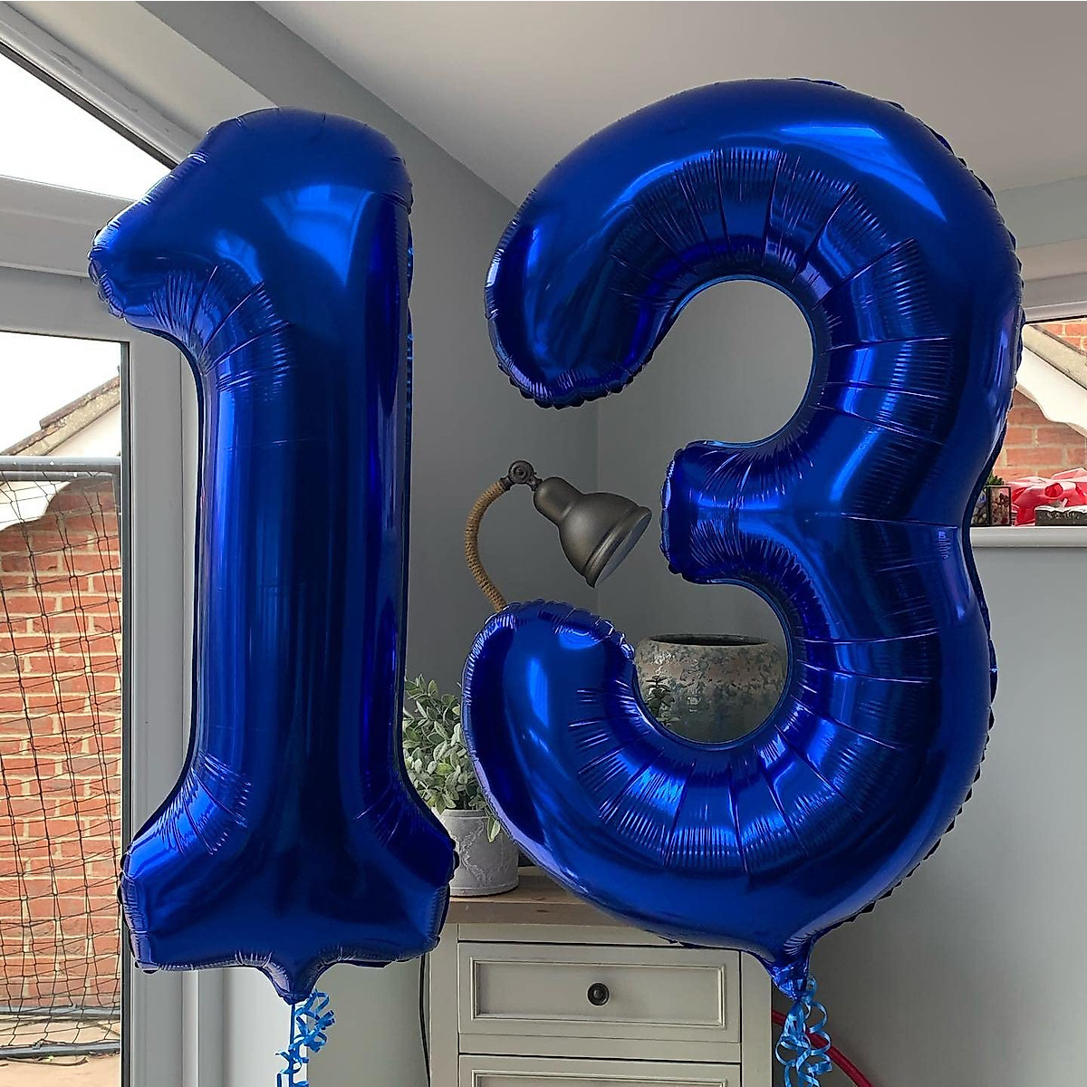 40 Inch Navy Blue 13 Number Balloons Giant Jumbo Huge 13 or 31 Foil Mylar Helium Number Digital Balloons Dark Blue Birthday Mylar Digital Balloons 13th 31st Birthday Party Decorations Supplies