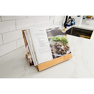 Lipper International 8815 Bamboo Wood and Acrylic Cookbook Holder, 12-1/2" x 9-1/4" x 6-3/4"