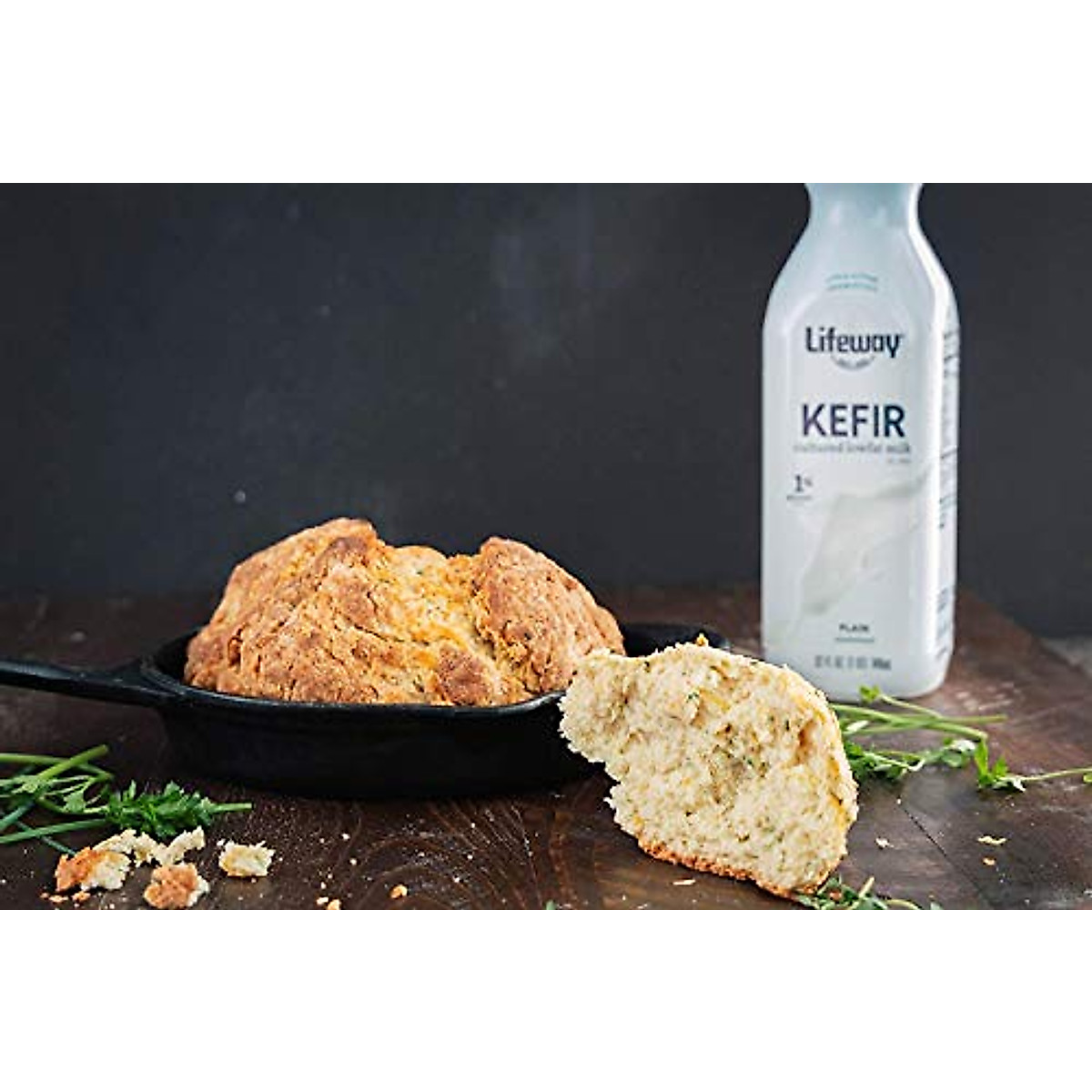 Lifeway Low Fat Kefir - Unsweetened, 10g Protein, 12 Live Active Probiotic Cultures, Up to 99% Lactose Free, Gluten Free – Plain, 32 oz