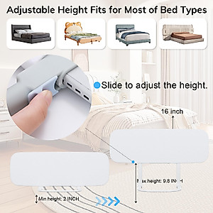 omzer Travel Bed Rails for Toddlers - Foldable Portable Safety Rail with No Drill, Short Bed Rail Guard for Baby Child/Elderly, Height Adjustable for Crib Twin Queen Full King Size Bunk Bed -48 Inch