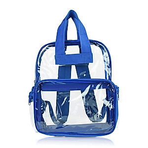 DALIX Wholesale Clear Backpacks Small Book Bags 50 Pcs in Royal Blue