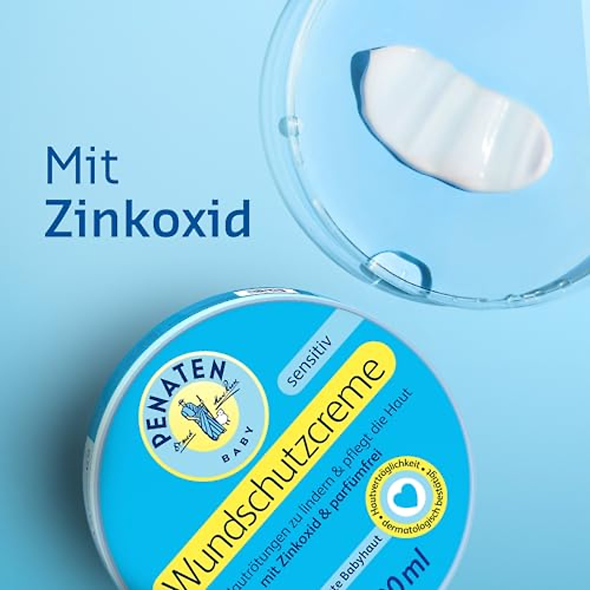 PENATEN Wound Protection Cream, Soothing Baby Wound Protection Cream with Zinc Oxide for Protection in The Diaper Area 200 ml / 6.76 Oz