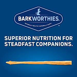 Barkworthies All-Natural Dog Treats - Flavor-Rich Cow Tail Chews (6 oz.) - High in Protein & Low in Fat