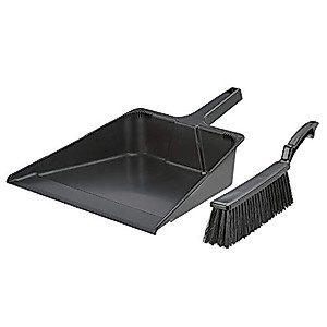 AmazonCommercial 16" Jumbo Dust Pan and Brush Set - 6-Pack