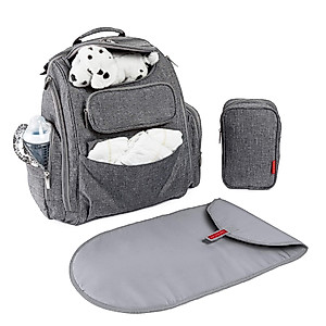 Bag Nation Diaper Bag Backpack | Large Capacity Unisex Baby Bag with Stroller Straps, Changing Pad and Sundry Bag - Holds All Your Baby’s Essentials - Baby Shower Bundle