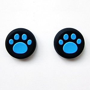 Silicone Thumb Stick Grips Cap Cover Joystick Thumbsticks Caps for PS4 Xbox ONE Xbox 360 PS3 PS2 Cat Dog Paw (E)