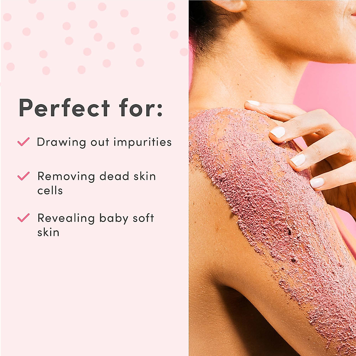 Sand & Sky Australian Pink Clay Smoothing Body Sand. Organic Exfoliating Body Scrub