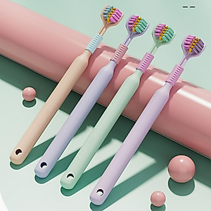 KnocKconK Three Sided Dog Toothbrush Kit, 2 Size Dog Toothbrush for Adult Puppy with Small Soft Head, Pet Teeth Deep Clean Dense Brush, Safe and Effective Oral Care, Small Dog Tooth Cleaning