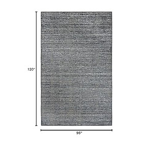 Rizzy Home | GH719A | Grand Haven Collection | Wool / Viscose Area Rug | 8' x 10' | Denim /Gray/Rust/Blue Solid